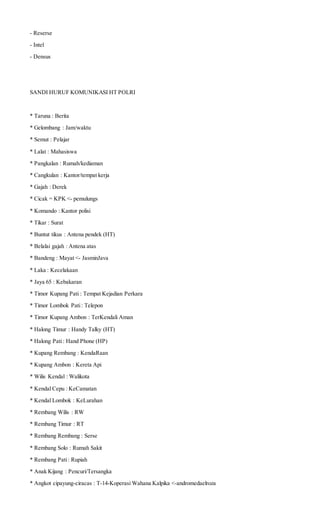 Andi angka komunikasi ht | PDF