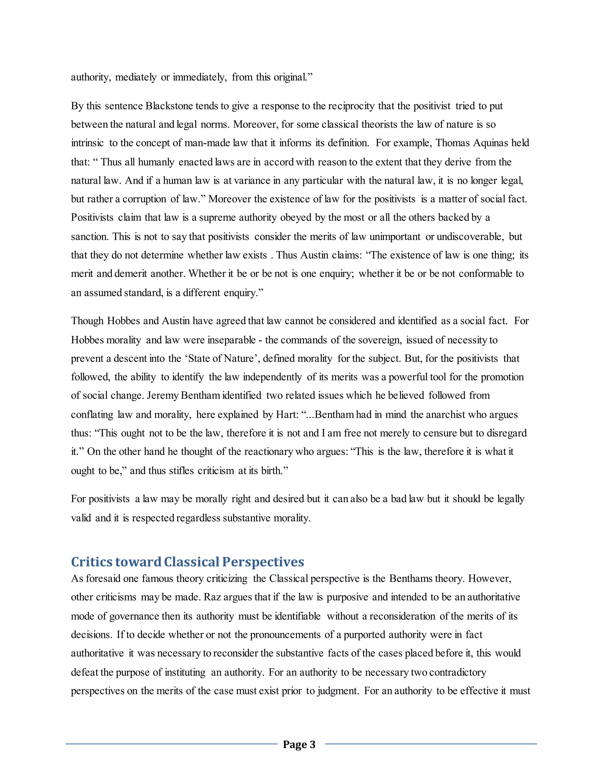 Separation of Morality and Law | PDF