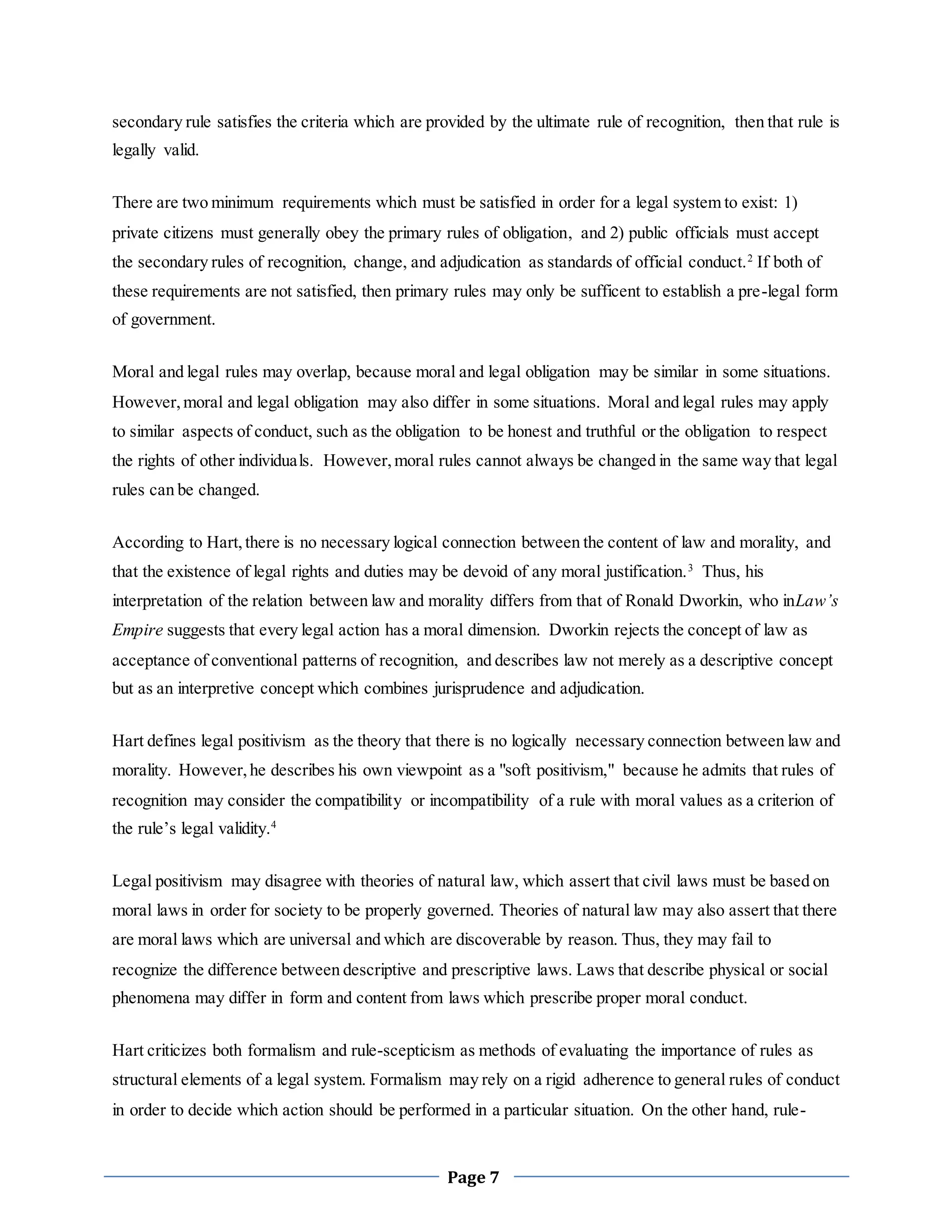 Separation of Morality and Law | PDF