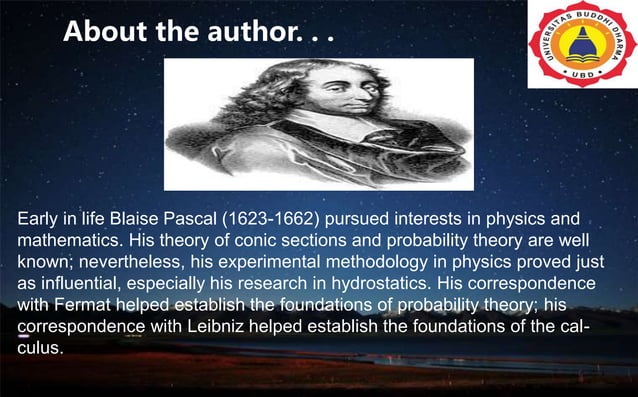 The Wager By Blaise Pascal | PPT
