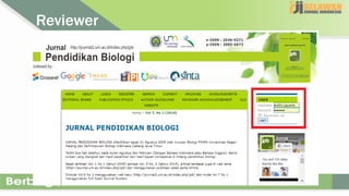 REGULASI ARTIKEL JURNAL Panduan bagi Editor, Section Editor, & Reviewer | PDF