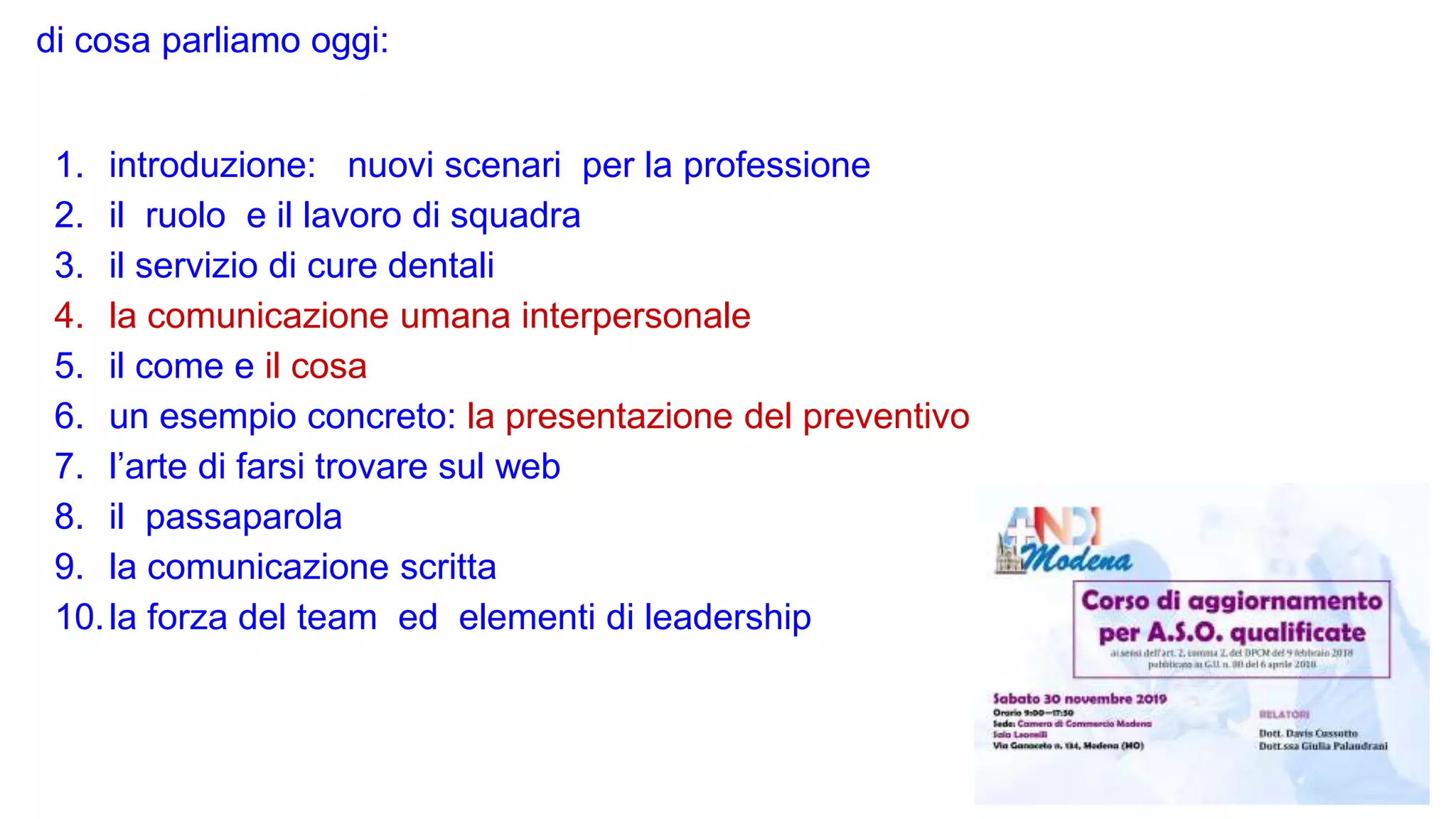 ANDI MODENA corso per ASO qualificate | PPTX