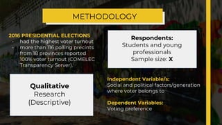 Research Proposal on Voting Preferences | PPTX | Elections | Politics