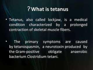Tetanus Lockjaw Symptoms