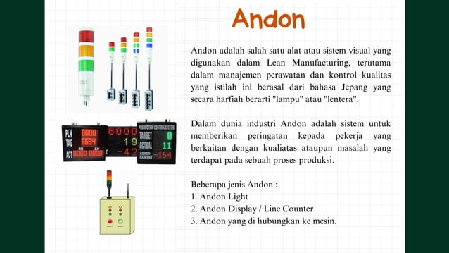 Materi Lean Manufacturing pengenalan ANDON | PDF