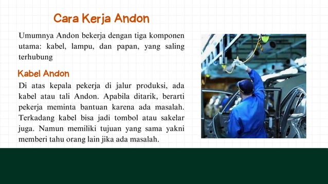 Materi Lean Manufacturing pengenalan ANDON | PDF