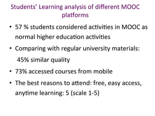 Using MOOCs within traditional courses: students’ perspective | PPT