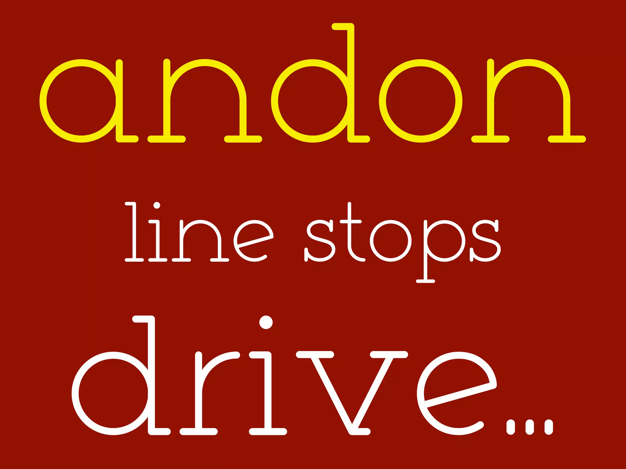 andon line stops drive... | PPT