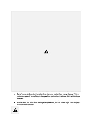 Andon System works in manufacturing companies | PDF