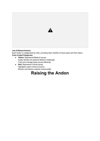 Andon System Andon System Andon System Andon System | PDF
