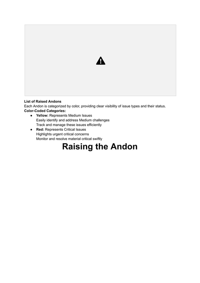 Andon System Andon System Andon System Andon System | PDF
