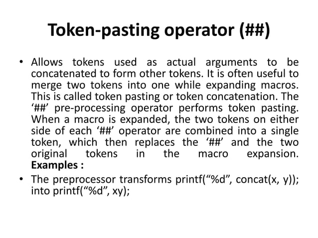 # And ## operators in c | PPT