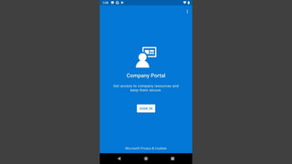 Intune MDM Enrollment: Android enterprise work profile | PPTX