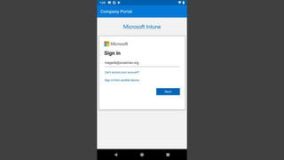 Intune MDM Enrollment: Android enterprise work profile | PPTX