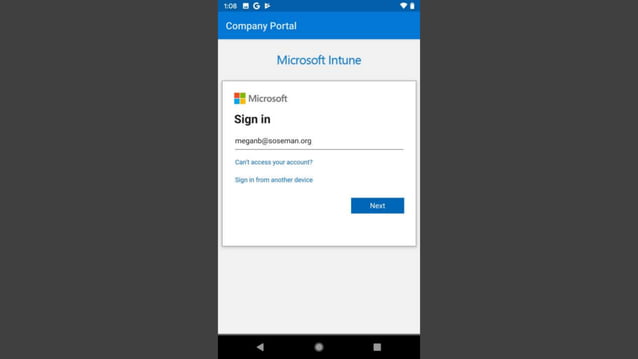 Intune MDM Enrollment: Android enterprise work profile | PPTX