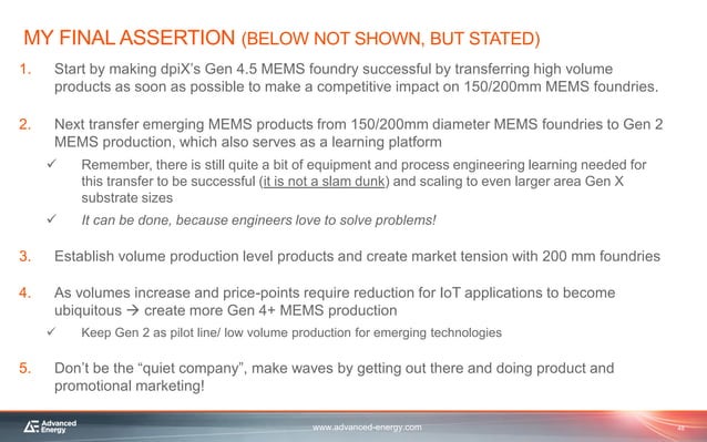 Lowering Production Cost of "Big MEMS (and Sensors)" Chip Technologies using Large Area ...