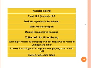 Android Q (version 10) | PPTX