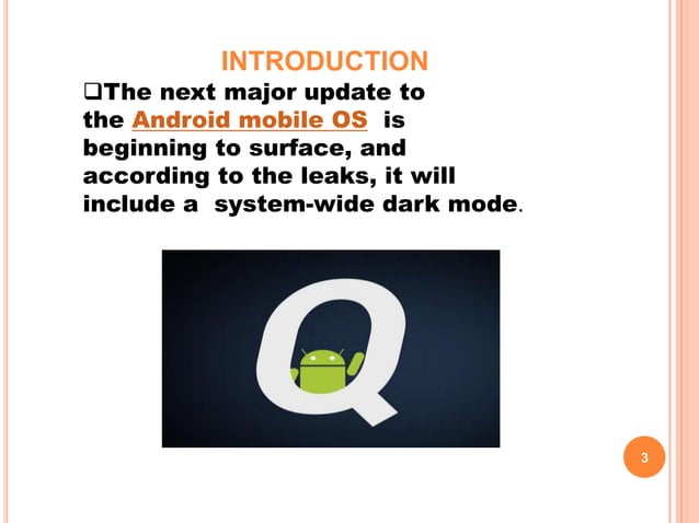 Android Q (version 10) | PPT