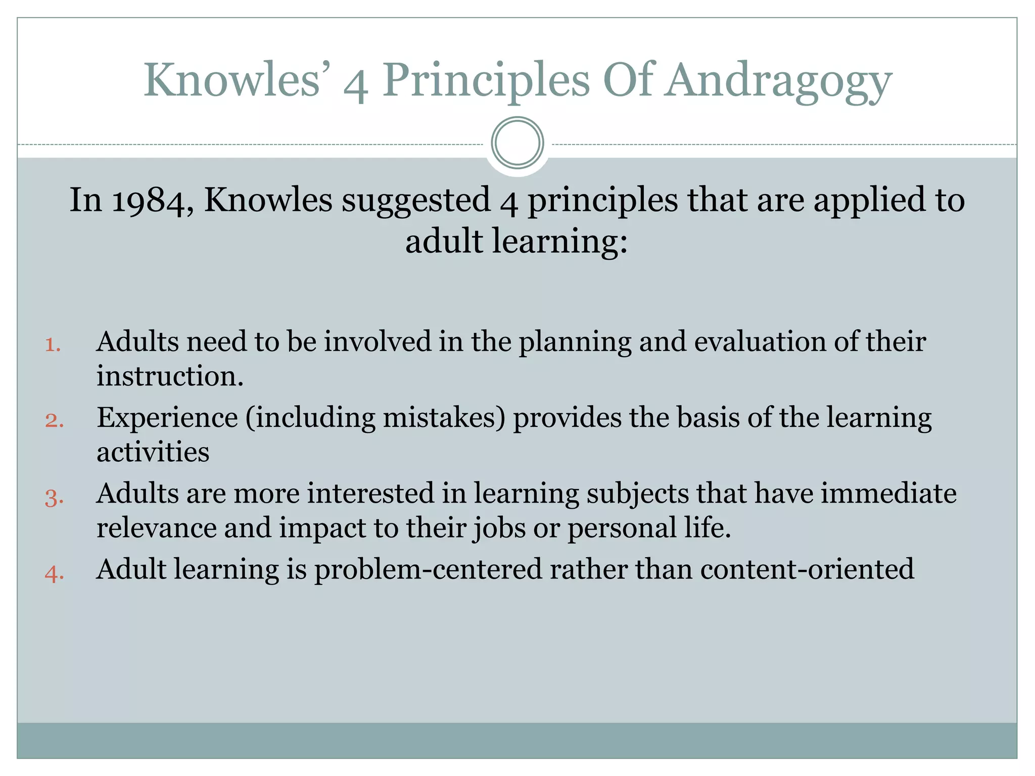 Andragogy | PPTX