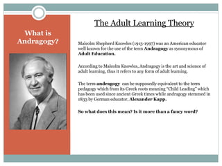 Andragogy | PPTX