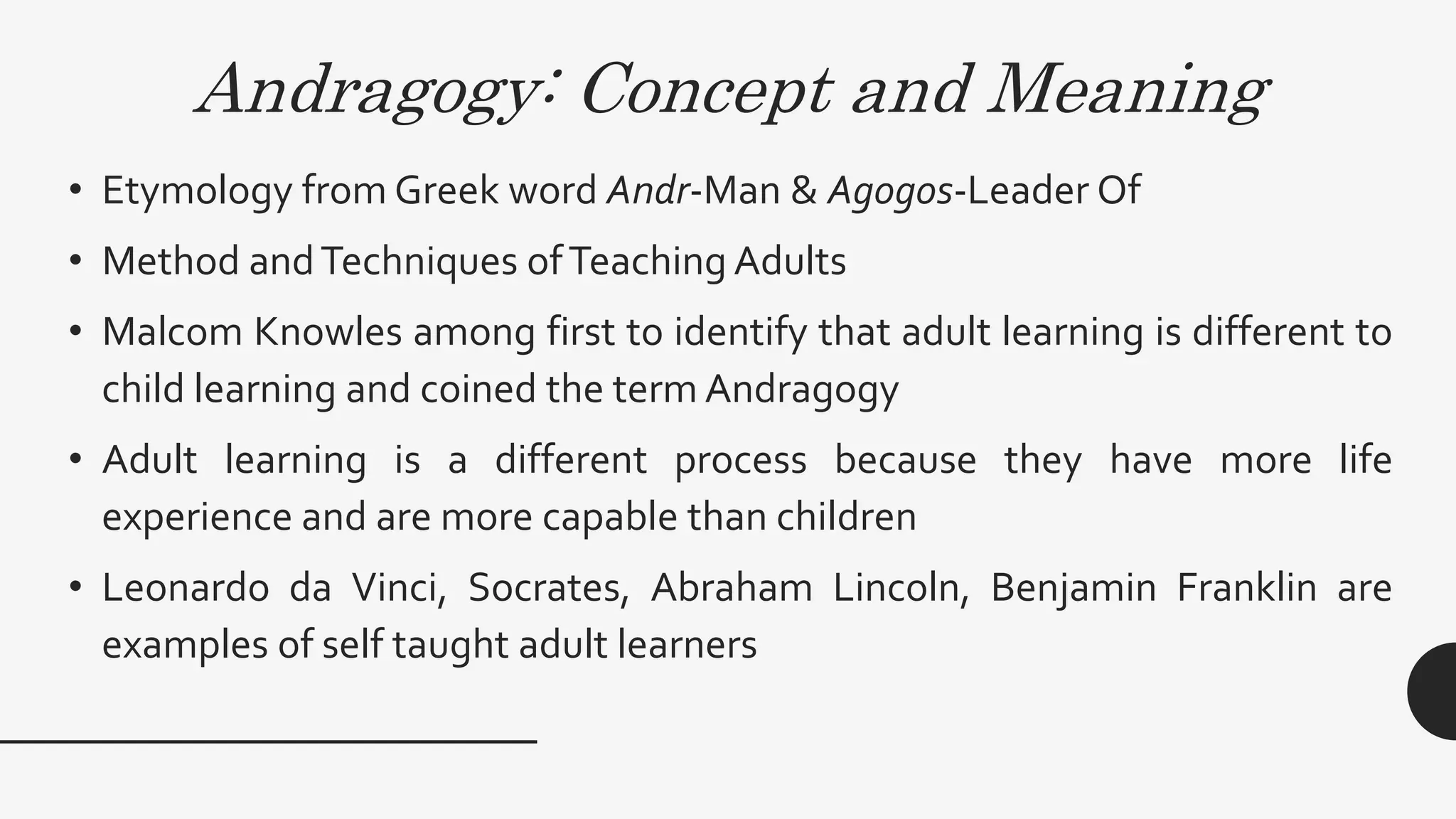 Andragogy | PPT
