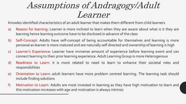 Andragogy | PPT