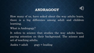 Andragogy jose maria | PPT