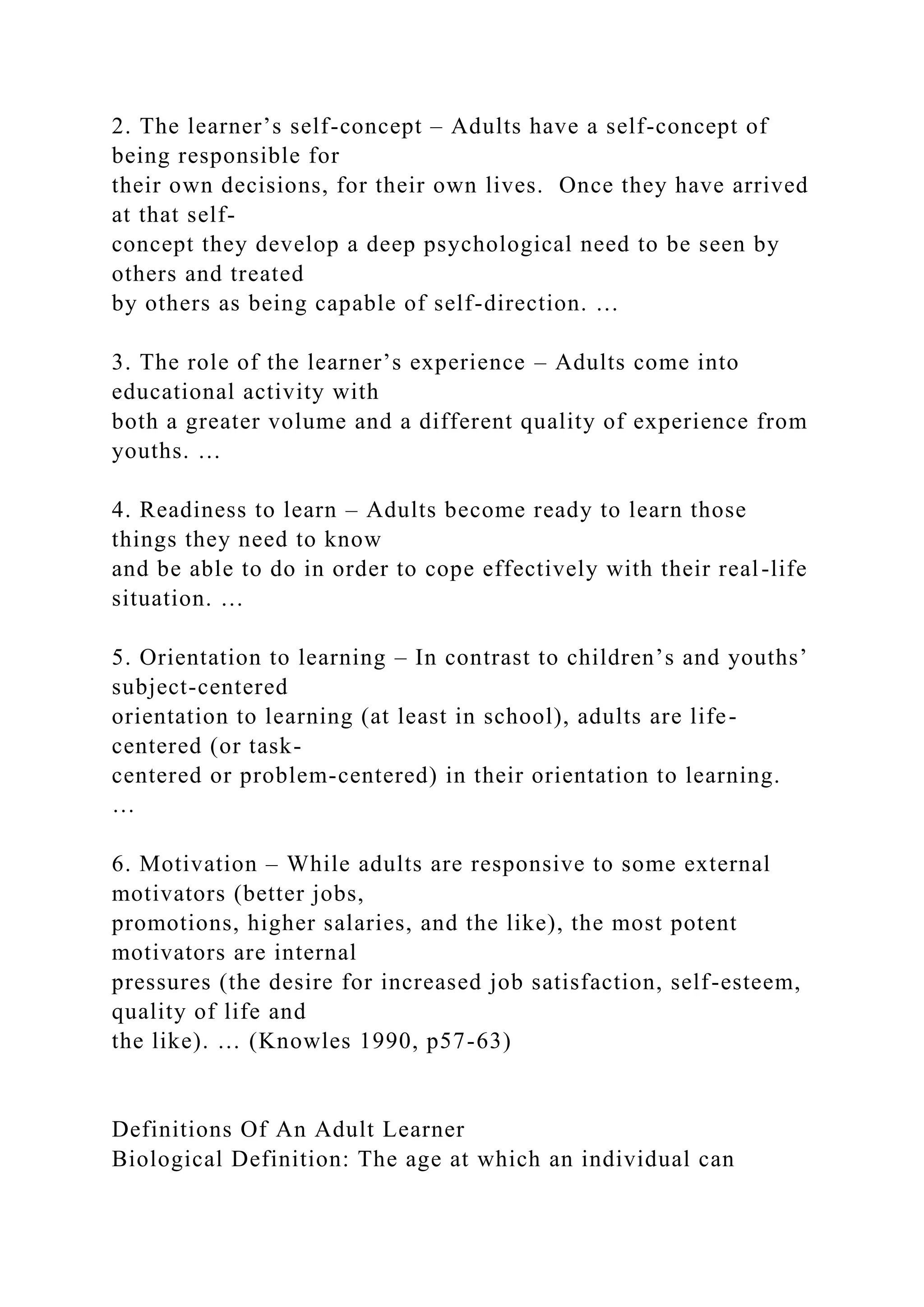 Andragogy – Malcolm Knowles 1 Andragogy Malcolm Knowle.docx