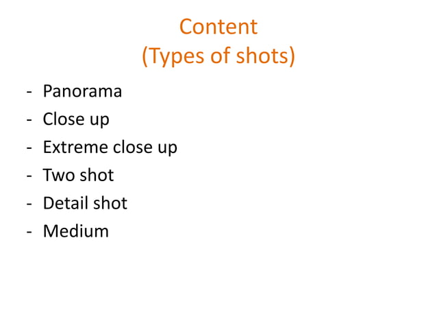 Types of Shot | PPT