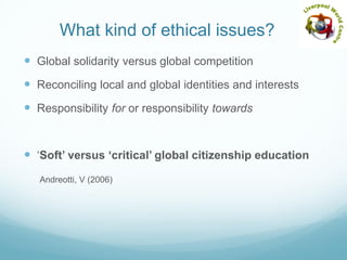 Education for an imperfect world: engaging students in the ethics of ...