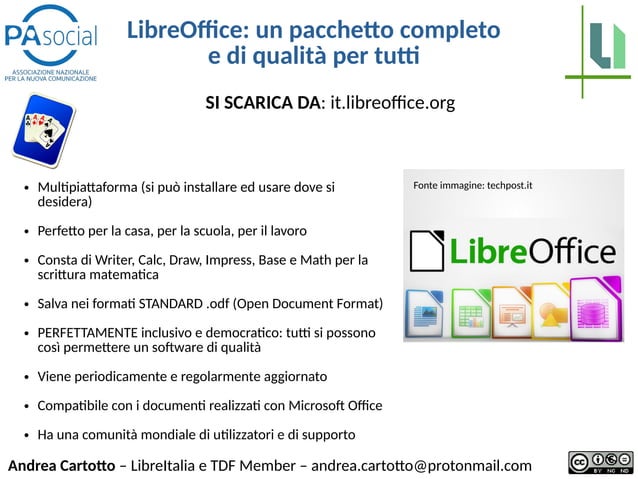 Andrea Cartotto Le carte vincenti del Software Libero | PDF