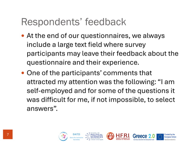 Survey Data Quality Methods Developed in DATIS | PPT