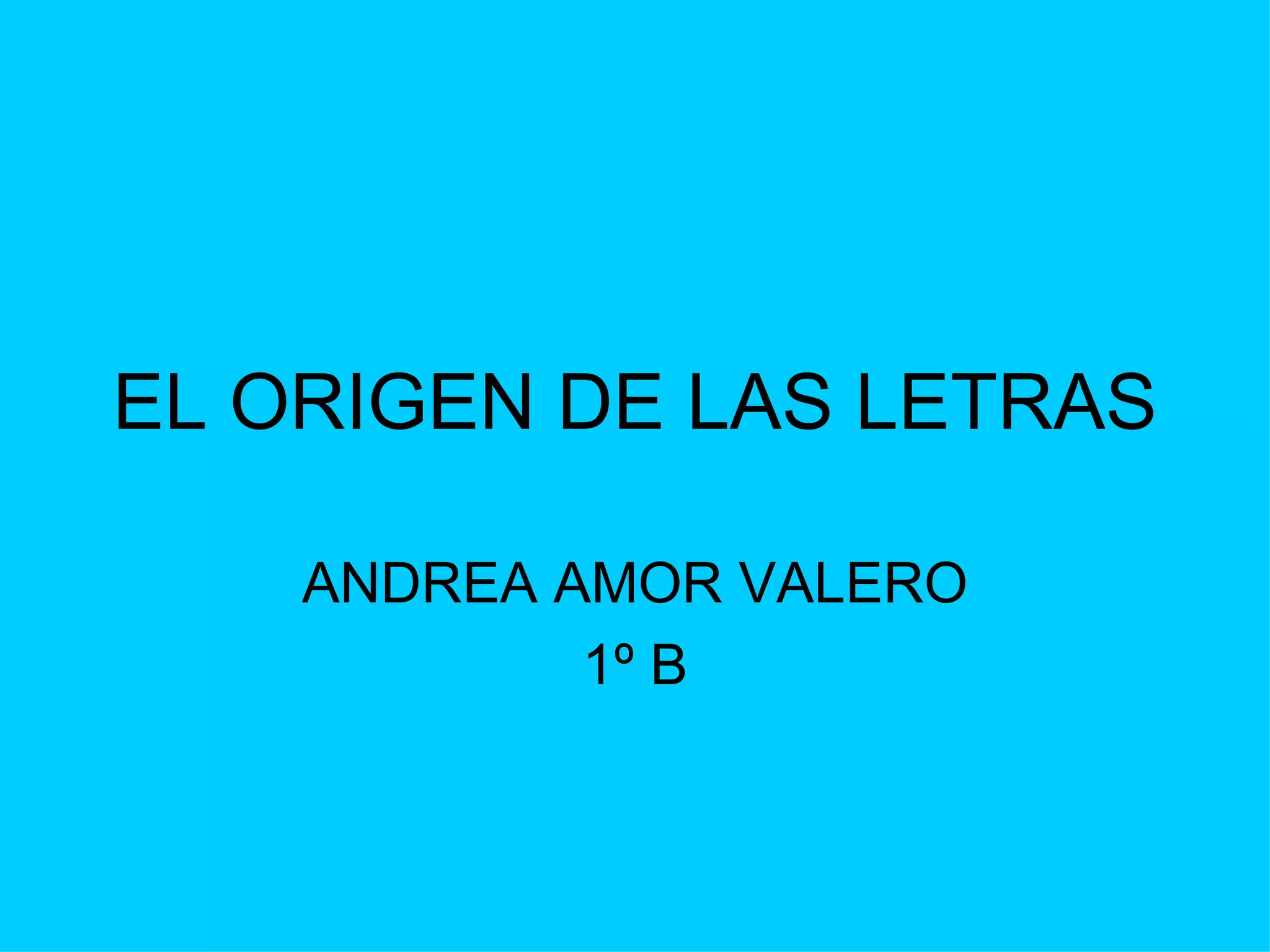 el origen de las letras | PPT