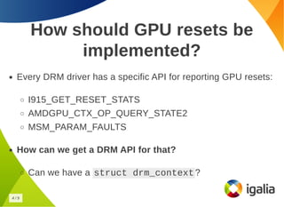 Dealing with GPU resets | PPT