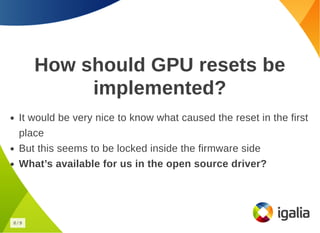 Dealing with GPU resets | PPT