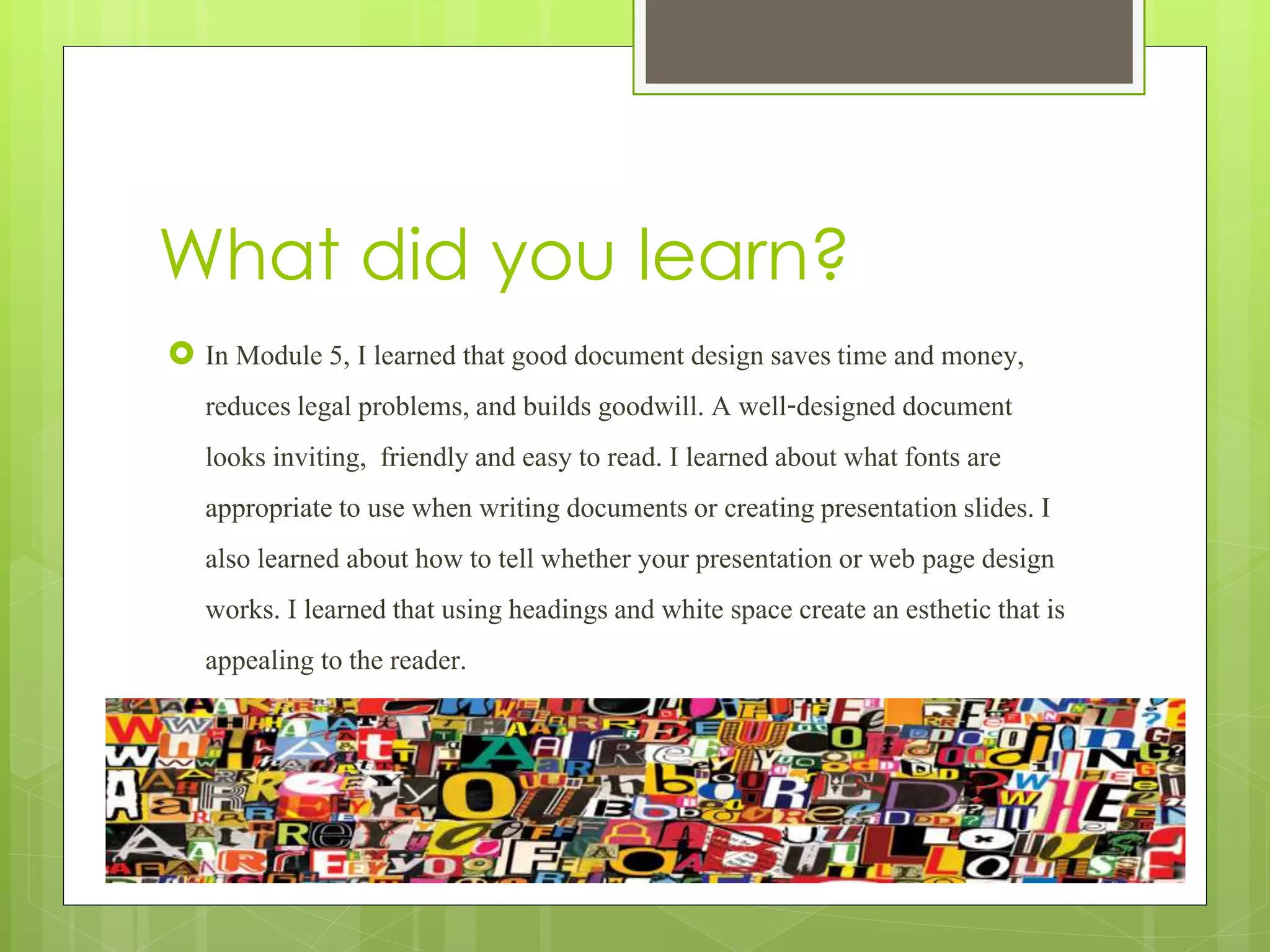 Andrea mark final course reflection | PPT