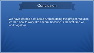 Our Arduino project | PPT