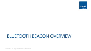 Bluetooth Beacons - Bluetooth 5, iBeacon, Eddystone, Arduino, Windows ...