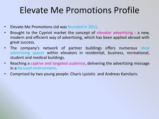 Elevate-Me Promotions ~ Andreas kamilaris | PPTX