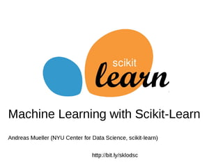Machine Learning with scikit-learn | PPT