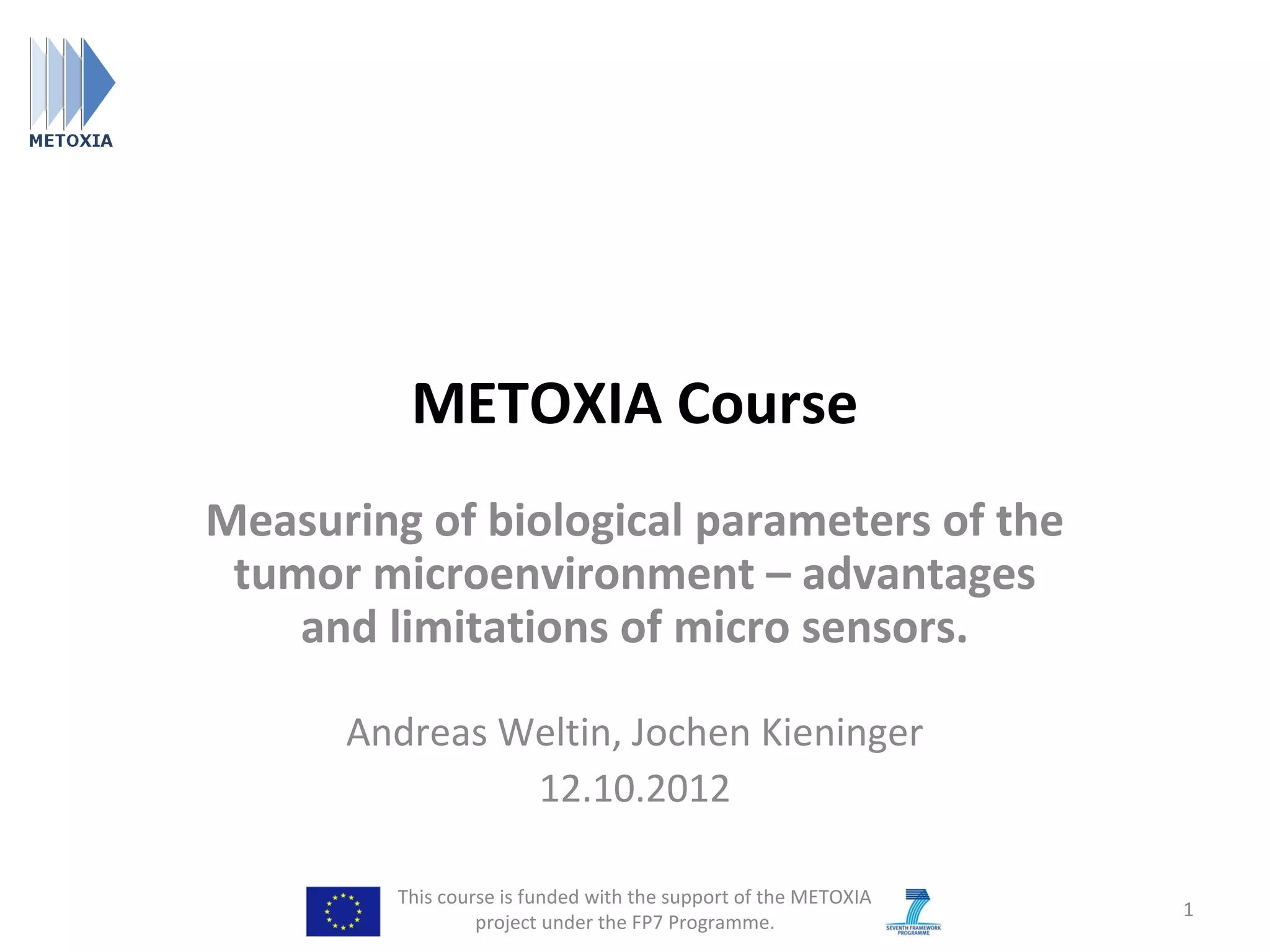 Measuring of biological parameters of the tumor microenvironment ...