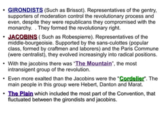 The French Revolution: The Convention by Andrea and Selena | PPT