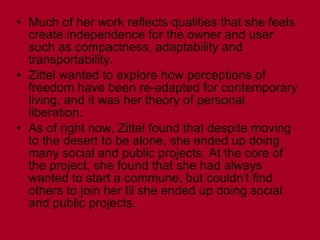 Andrea Zittel Power Point | PPT