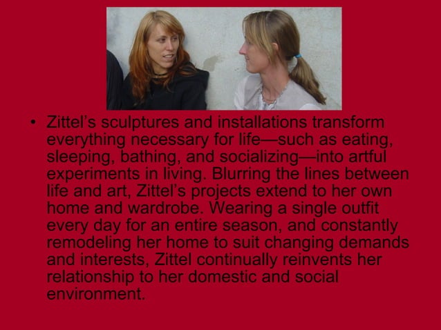 Andrea Zittel Power Point | PPT | Arts and Crafts | Hobbies & Interests