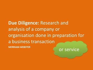 Cloud Due Diligence | PPTX | Cloud Computing | Internet