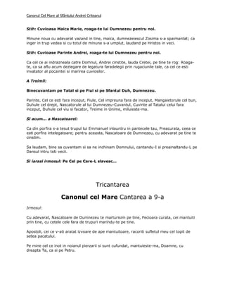 Andrei criteanul canonul cel mare | PDF