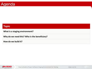 How to build a proper software staging environment for testing | PPTX