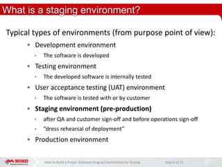 How to build a proper software staging environment for testing | PPT