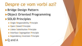 Andrei Iacob - SOLID: Strategies for Implementing Object–Oriented ...