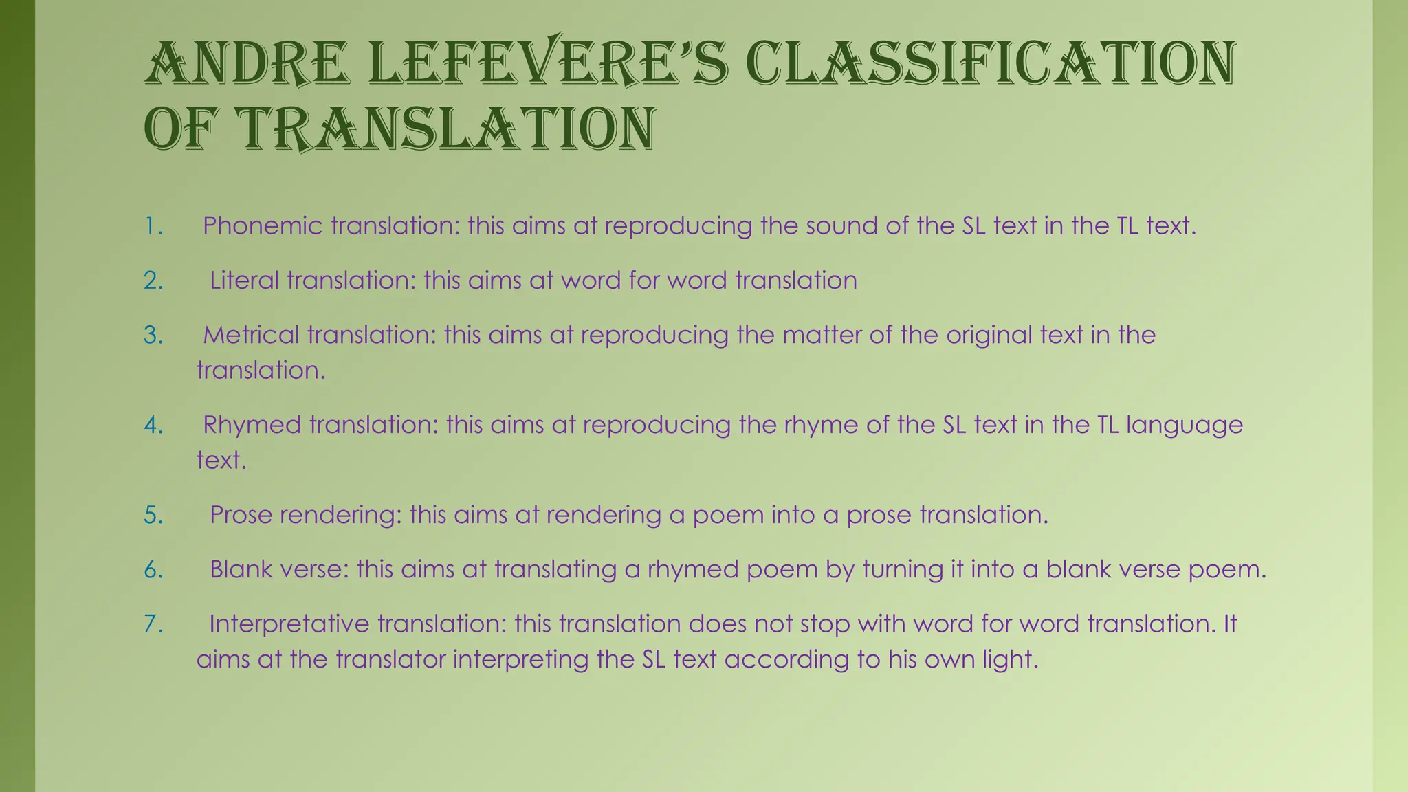 ANDRE LEFEVER’S CLASSIFICATION.pptx..... | PPTX